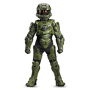 Disguise Child Master Chief Ultra Prestige Costume Medium, Army Green