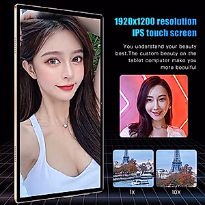 PUSOKEI 10.1 inch Tablet for Android11,Gold,Talkable Smart Tablet 2.4/5G WiFi,8+256GB Memory,5+13MP Dual Camera,MT6592 Octa Core CPU,5800mAh,GPS,BT5.0