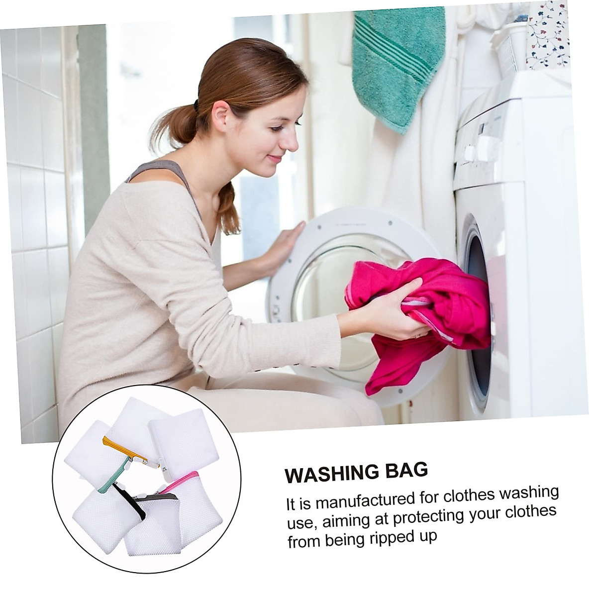 BUGUUYO 6pcs Laundry Bag Mini Washing Machine Bra Underwear Washing Bag Wash Bag Delicates Bag for Washing Machine Laundry Pouch Travel Special Bag Sandwich Mesh Multifunction