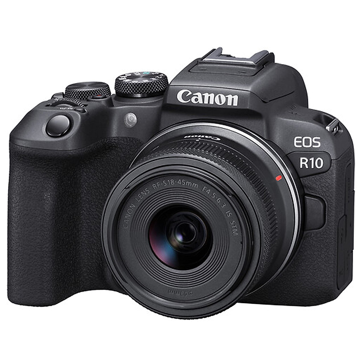 Canon EOS R10 Mirrorless Digital Camera with RF-S 18-45mm f/4.5-6.3 is STM Lens + 75-300mm F/4-5.6 III Lens + 50mm f/1.8 STM Lens + 128GB Memory + Case + Tripod + Filters (43pc Bundle)