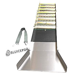 Sluice Box for Gold Mining; 50 inch Gold Prospecting Sluice; Folding Aluminum Sluice Box with Miners Moss; Large Gold Box for Gold Mining and Gold panning kit