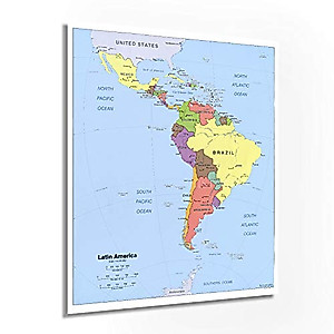 HISTORIX 2006 Latin America Map Poster - 20x24 Inch Central and South America Map - Latin American Poster - South America Map Poster - South America Wall Map
