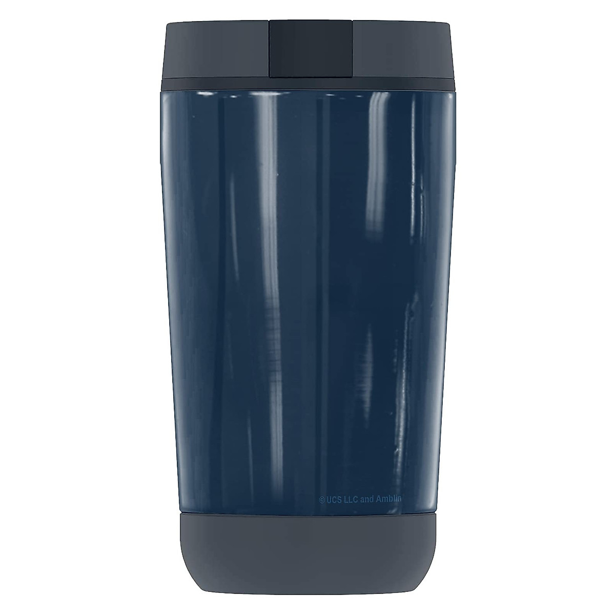THERMOS Jurassic World Blue Metallic Logo GUARDIAN COLLECTION Stainless Steel Travel Tumbler, Vacuum insulated & Double Wall, 12 oz.