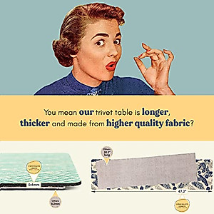 Chocolate Lemon: Trivet Table Runner - Heat Resistant 350F, Waterproof, Reversible for Hot Dishes, Plates & Pots (Botanical, 48 inch)