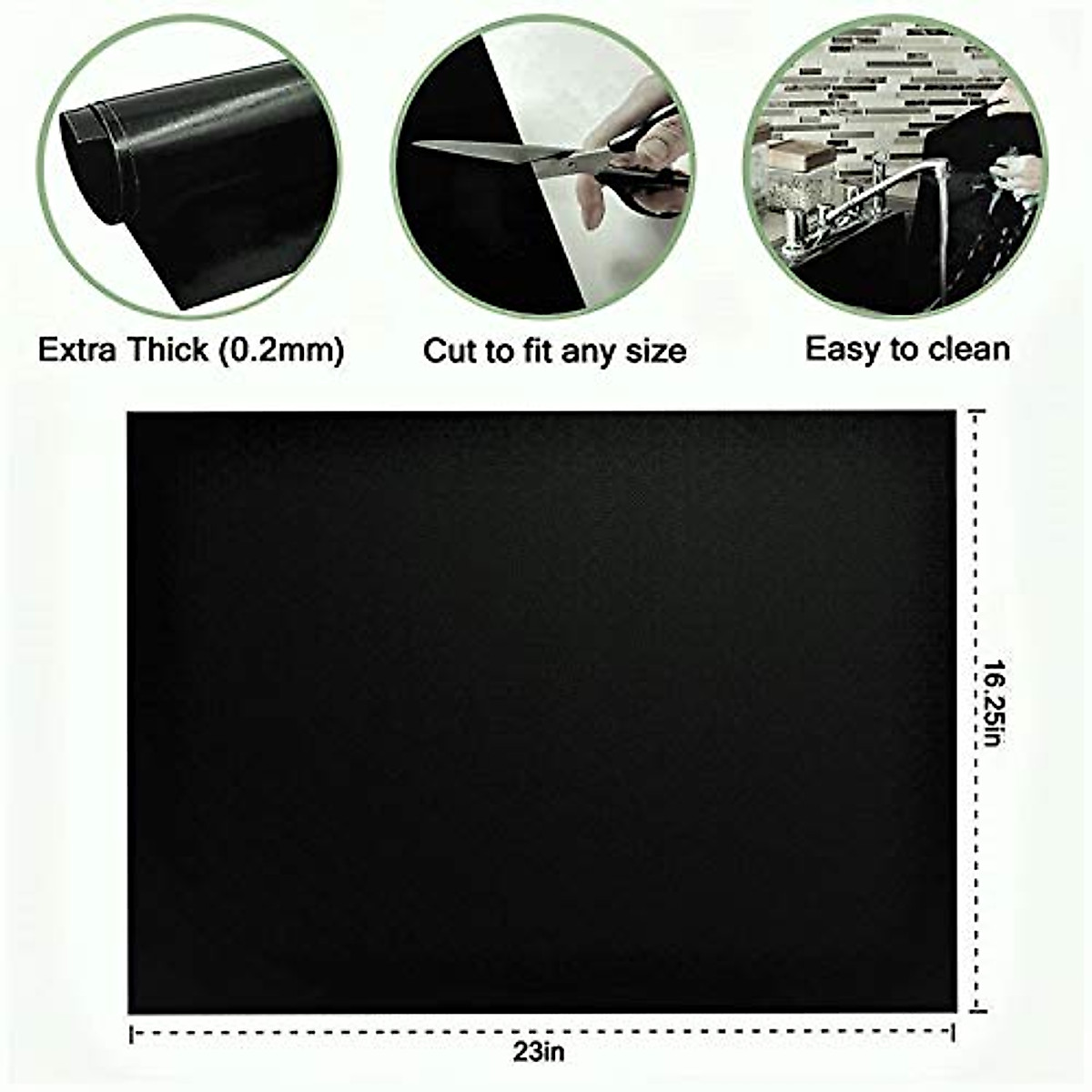 3 Pack Non-Stick Heavy Duty Oven Liners Set by Grill Magic - Thick, Heat Resistant Fiberglass Mat - Easy to Clean, Reduce Spills, Stuck Foods & Clean Up - BPA Free Kitchen Friendly Cooking Accessory