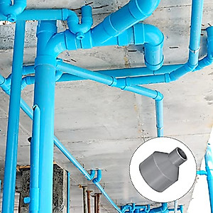 METALLIXITY Duct Reducer, (2 to 1/2 Inch), PVC Pipe Increaser DWV Reducing Coupling - for Water Supplies Build, DIY, Garden Shelf Greenhouse, Gray