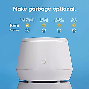 Lomi Bundle | World's First Smart Waste Electric Kitchen Composter + 90 Cycles of Lomipods | Turn Waste into Natural Fertilizer with a Single Button with Lomi, Smart Waste Electric Kitchen Composter
