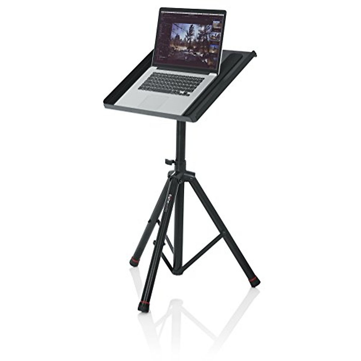 Gator Frameworks Heavy Duty Deluxe Adjustable Multi-Media Gear Stand Featuring 100x100 Vesa Mounting Brackets | Ideal for Laptops and more; Min/Max Height - 36"/48" (GFW-UTL-MEDIATRAY2)