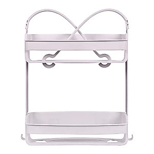 Humorous.P -Plastic Shower Caddy-Shower Caddy-Baby Shower Caddy-Hanging Shower Caddy for Shampoo, Conditioner, and Soap with Hooks for Razors, Towels, and More 4”x11.7”x26.5”