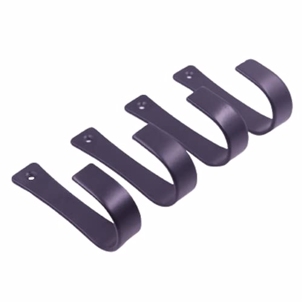 The Metal Magician Set of 4 Coat Hooks Wall Mounted Wrought Iron Hanger Farmhouse Rustic Key Holder Towel, Handbags, Hat Hanging Perfect for Bathroom, Kitchen, Living Room (Black)