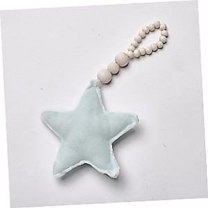 Abaodam 3pcs Farmhouse Tassels Beads Prayer Beads Hanging Decoration Decorative Hanging Beads Moon and Star Moon Mobile Moon Star Heart Wall Decoration Bling Decor Wooden Baby Bamboo Set
