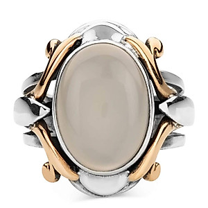 mysilverworld Solid 925 Sterling Silver White Agate Stone Payitaht Sultan Abdulhamid Ring (12)