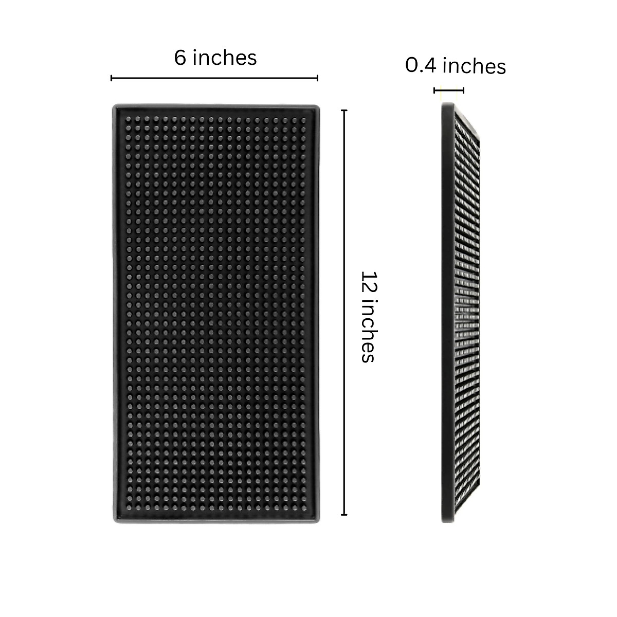 SYOLOS 2 pcs Premium Bar Mat 12 x 6 inches (Pack of 2) - Versatile and Durable Bar Mats for Countertop, Coffee Bar Mat, Glass Drying Mat - Non Toxic Bar Spill Mat