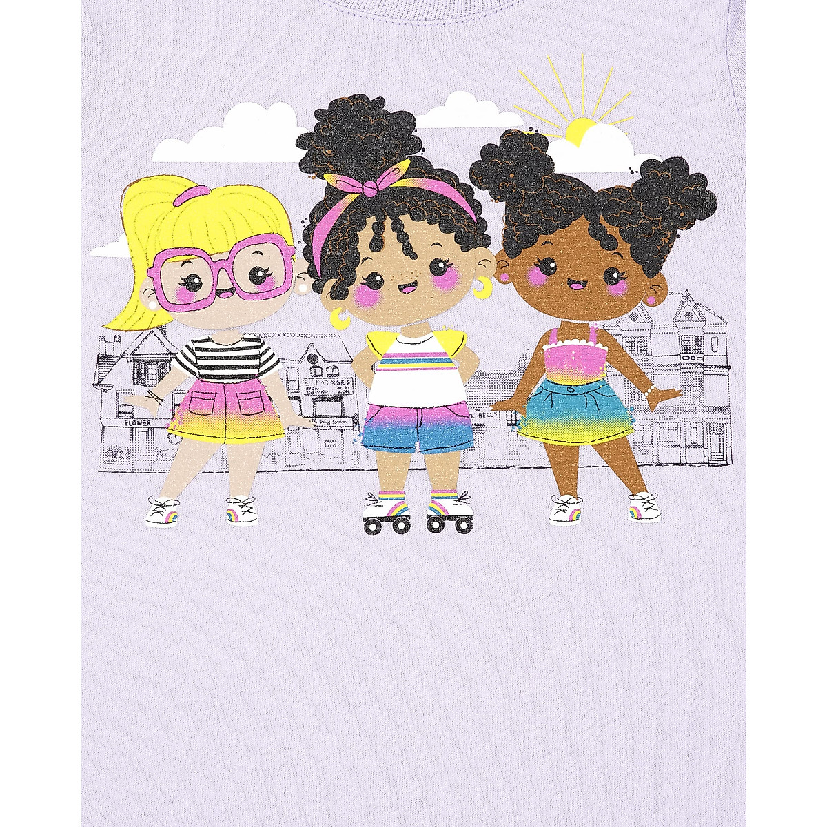The Children's Place baby girls and Toddler Short Sleeve Graphic T- 3-pack T Shirt, Sunglasses/Princess/Girls, 4T US