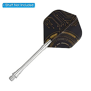 PATIKIL Dart Flights, 12 Pack PET Standard Darts Accessories Replacement Parts for Soft Tip Steel Tip, Mechanical Style, Black, Orange