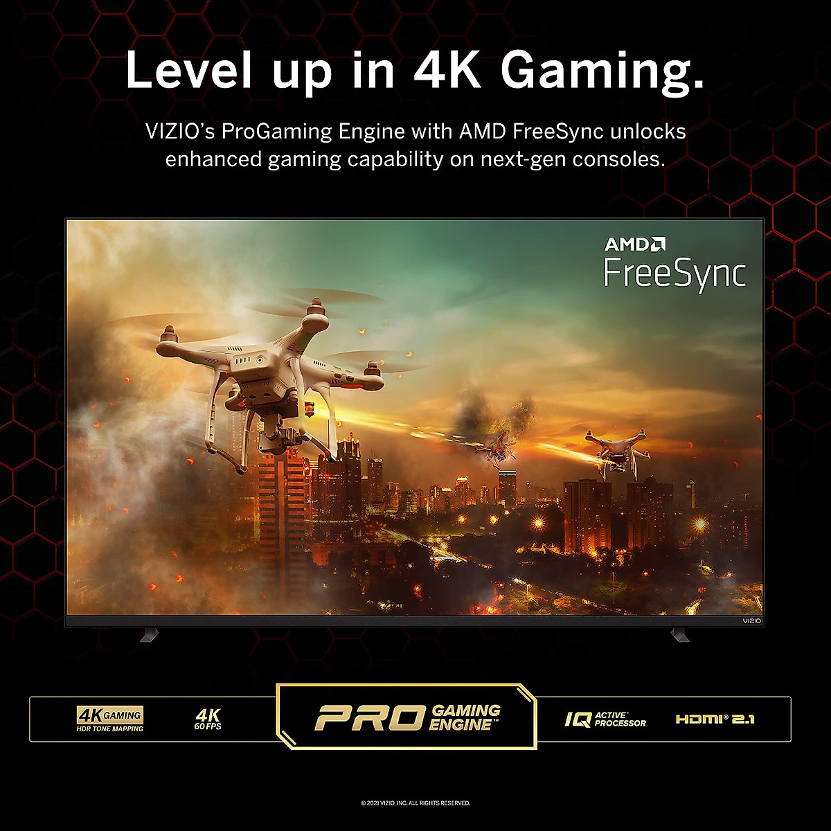 VIZIO 58-Inch M-Series 4K UHD Quantum LED HDR Smart TV with Apple AirPlay 2 and Chromecast Built-in, Dolby Vision