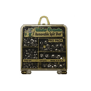 Flambeau Outdoors 6382TB 2-Tray - Classic Tray Tackle Box - Blue/Gray & Water Gremlin Removable Split Shot Pro Pack, 48ea/BB, 36ea/3/0, 16ea/7, 12ea/5, 12ea/4, Multi