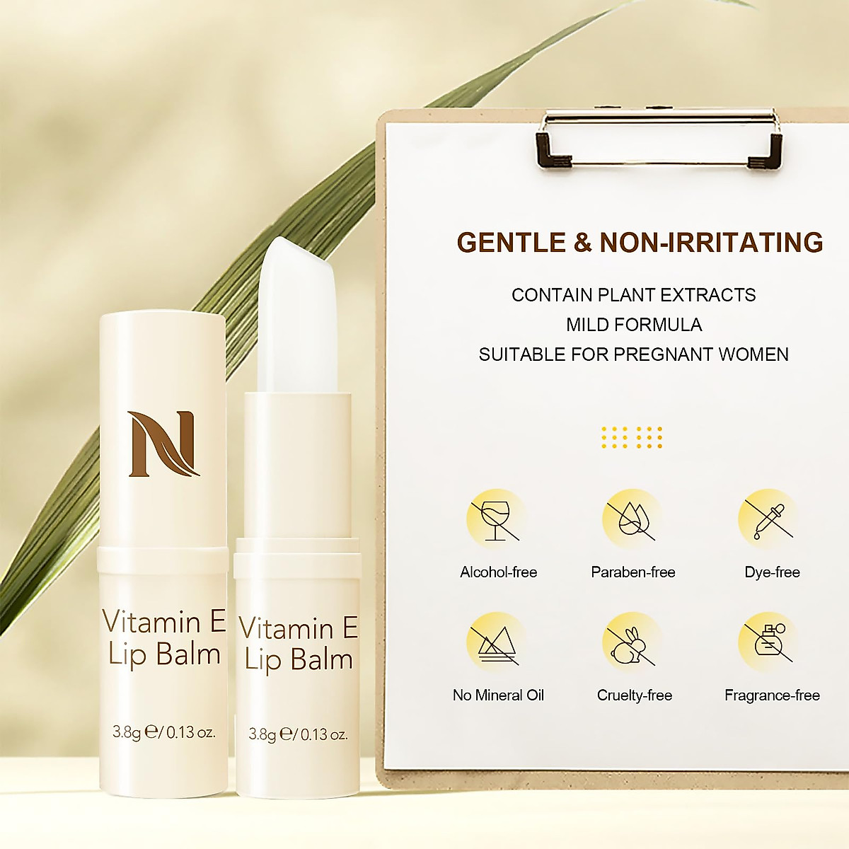 Neutriherbs Vitamin E Lip Balm Lipstick for Women, Moisturizing Lip stick Beauty Makeup Long-Lasting Rose Honey Stick Gloss Lip Balm 0.13 Fl Oz