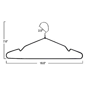 Kabudar Non-Slip Hanger Metal Hangers Wire Shirt Hangers Chrome and Black Friction, 40 Pack Space Saving Clothes Hanger with Rubber Coating 16.5 Inches