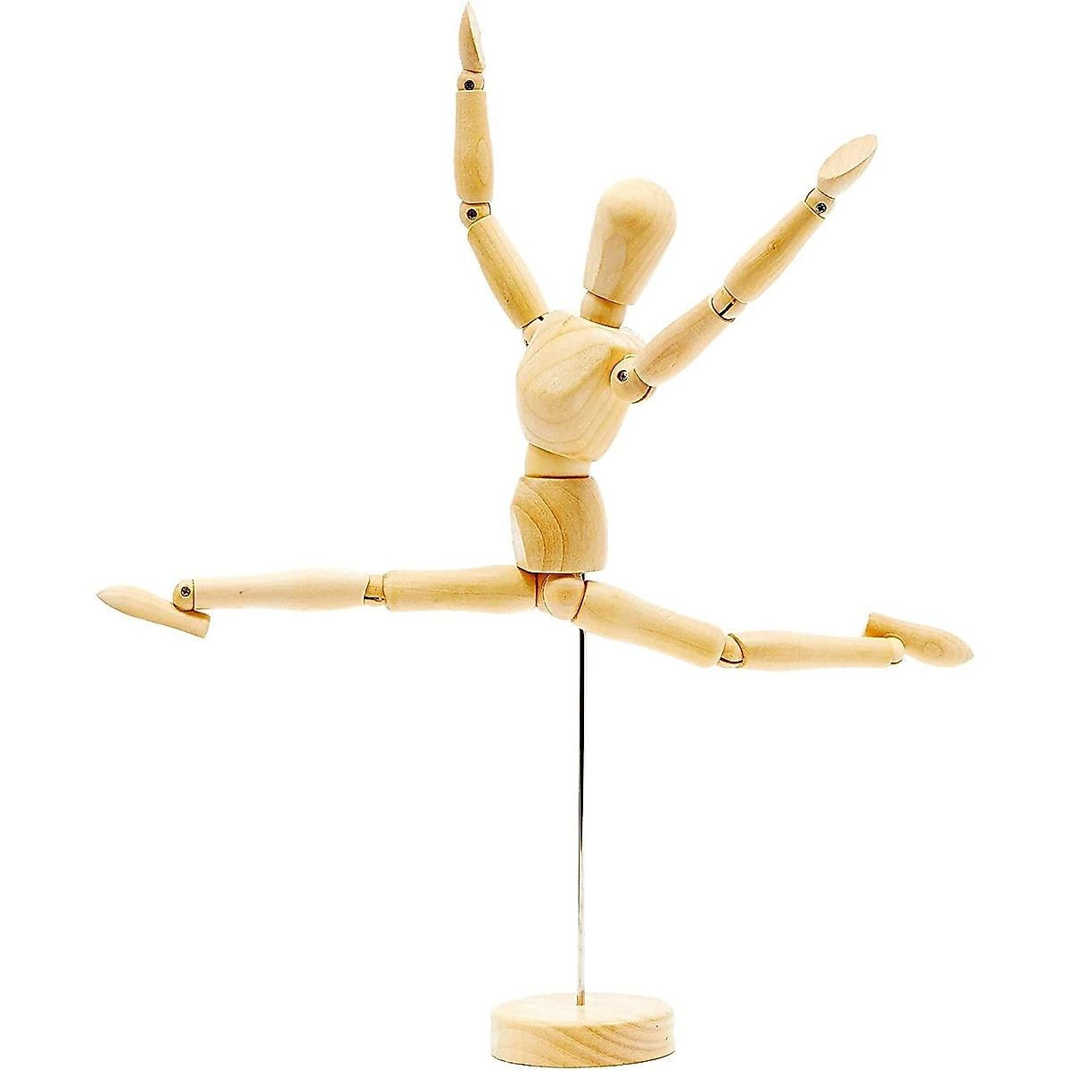 Bright Creations 2 Pack Posable Figure Wooden Mannequin for Drawing, 12-Inch Poseable Art Mannequin Figures, Wood Human Model for Drawings and Paintings, Drawing Mannequins with Base