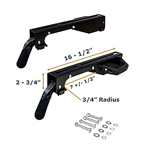 POWERTEC MT4000MBA Miter Saw Stand Mounting Brackets, Set of 2, Fits Ryobi, Black and Decker, Craftsman, and Kobalt Miter Saw Stand
