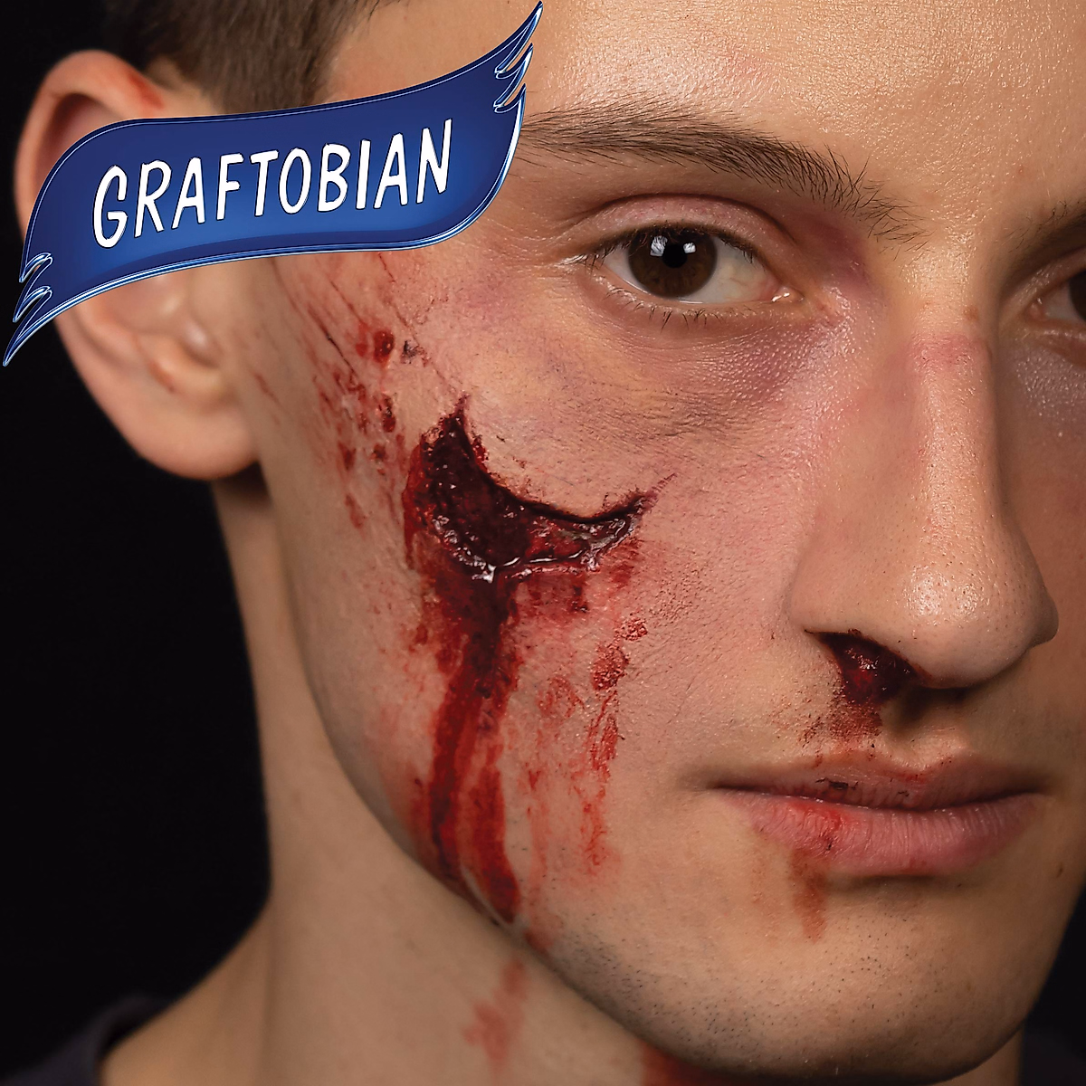 Graftobian Blood Gel 1oz Bottle - Special FX Fake Blood for Halloween - Drips & Never Dries