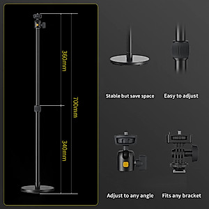 RaLeno Streaming Key Light with RGB, Studio Light with Remote Control and Desk Stand for Live Streaming Video Calls Photography, 1%-100% Brightness 2500-8500k Color Temperature Adjustable Soft Light
