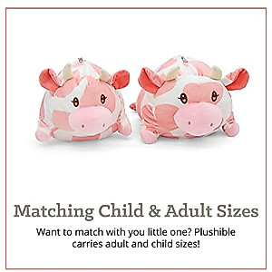 Plushible Wearable Blanket - Blanket Hoodie for Teens & Women - Oversized Hooded Animal Blankets - Cozy & Comfy Front Pocket & Long Sleeves - Strawberry Cow Hood - Valentines Day Gifts