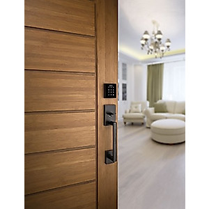 Kwikset Obsidian Keyless Touchscreen Electronic Deadbolt in Venetian Bronze