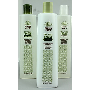 Trader Joe's Tea Tree Tingle Shampoo, Conditioner, and Body Wash Set