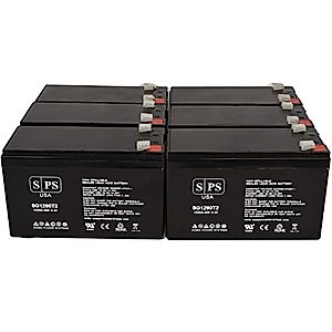 SPS Brand 12V 9Ah Replacement Battery for Dell 1920W (J716N) 12V 9Ah UPS Replacement Battery (6 Pack)