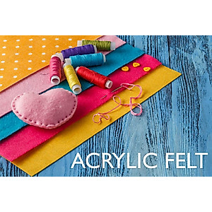 Felt Fabric | 72" inches Wide & 1.6mm Thick Black Fabric | Non-Stiff, Soft Fabric Material | Felt Fabric by The Yard | Soft Felt Roll for Crafts, Sewing and Padding | Half Yard Fabric Black