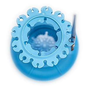 Paint Brush Cleaner Rinse Cup (All-in-One) Fine Art, Studio, Classroom | Brushes Holder & Silicone Cleaning System for Acrylic, Watercolor, and Water-Based Mediums (Mug, Blue)