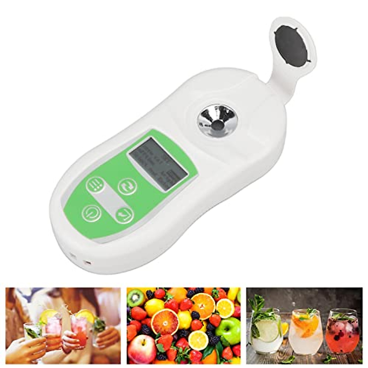 Demeras Brix Refractometer, Sugar Content Tester Accurate Portable Sensitive 0-32％ for Industry