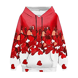 Huazi2 Bright Pink Long Sleeve Top Suetas De Its S Valentine Love Letter Girl Sie Off the Shoulders Sweaters for Women Holiday Sweaters for Women Plus White Sweater Tunic