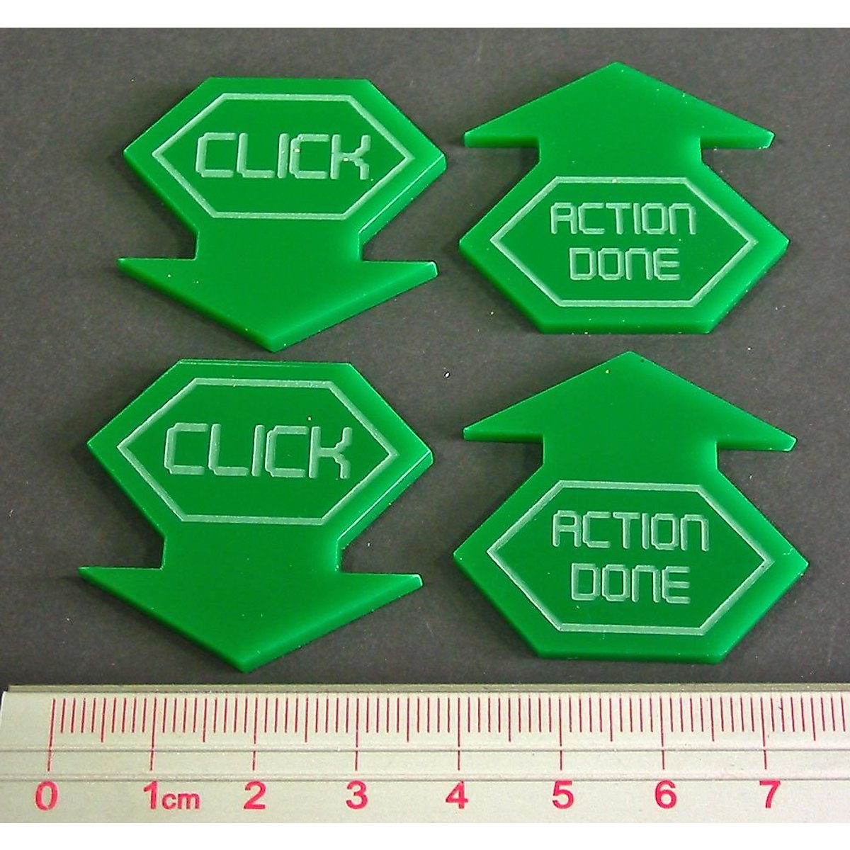LITKO Net Hacker Click Tokens | Compatible with Android: Netrunner | 4 Pack (Green)