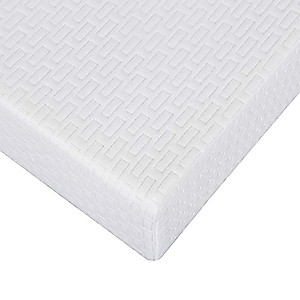 PrimaSleep 6inch Memory Foam Mattress Twin Size, White, Smooth Top, Restful and Comfortable Sleeping