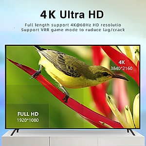 Rulykar Thin 8K HDMI 2.1 Cable 6.6FT/2M, Ultra High Speed 48Gbps, Ultra Thin HDMI 2.1 Φ3.6mm Cord,8K@60Hz, Dynamic HDR, eARC, Compatible with PS5, Xbox One, NS, GH5S, 8KUHD TV…