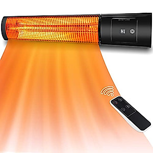 Outdoor Patio Heater with Cover Propane Gas Heater Standing LP 48,000BTU Standing with Pulley Accessories for Patio, Courtyard, Commercial, Garden