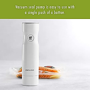 ZWILLING Fresh & Save 7-pc Vacuum Sealer Machine Starter Set, Sous Vide Bags, Meal prep, Airtight Food Storage Containers, Glass