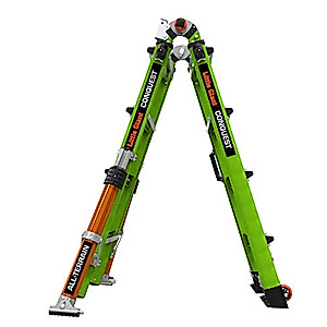 Little Giant Ladder Systems Conquest 2.0 All-Terrain, M17, 17ft, Multi-Position Ladder with Adjustable Outriggers, Fiberglass, Type 1A, 300 lbs Weight Rating, (17107-001)