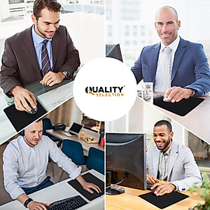 Quality Selection Mouse Pad Superb for Computer & Laptop, Non-Slip Rubber Base Mousepad, Mouse Pads for Home, Office & Gaming 7.75 x 9.25 in, Black