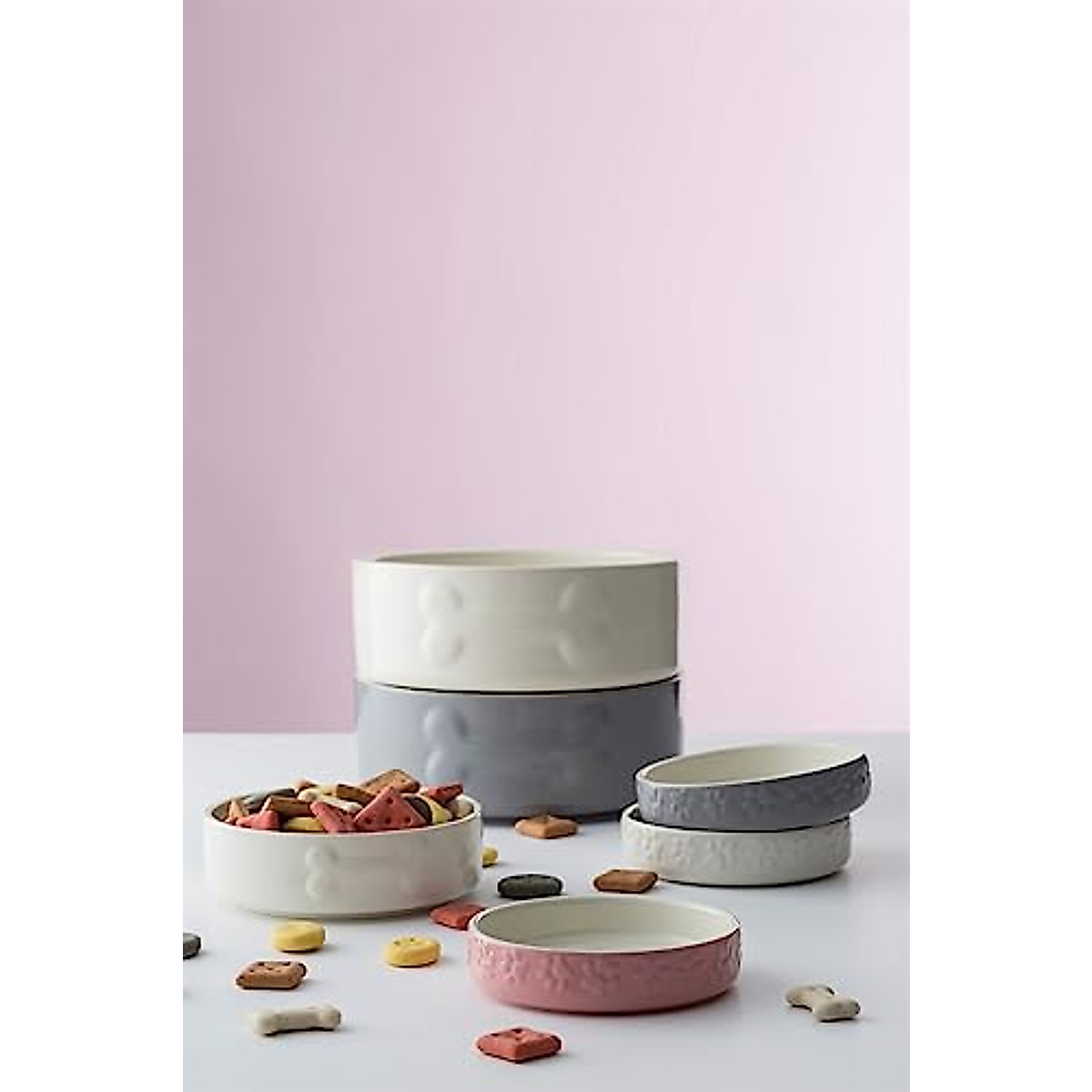 Mason Cash Cat Bowls Bright Coloured Cat Saucer Heavyweight, 13 cm Diameter, Pink