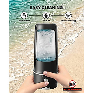 Elechelf Portable Blender for Shakes and Smoothies,Travel Blender USB Rechargeable,Cordless On the Go Blender,Personal Blender,Mini Blender,Small Blender ,Fast Fresh Juice Blender, Matte Black 12 oz 10 Blades