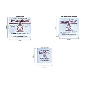 Harris Tweed Fabric Blue Black and Green Tartan Various Sizes with Labels from Scott and Mackenzie (100 X 150), Black Blue Green Tartan