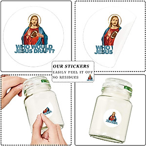 500 Pcs Jesus Aesthetic Graffiti Round Seal Label Self-Adhesive Stickers for Christmas Halloween Party Decorations for Scrapbooking Envelopes Water Bottles(Fashion Pattern 8)