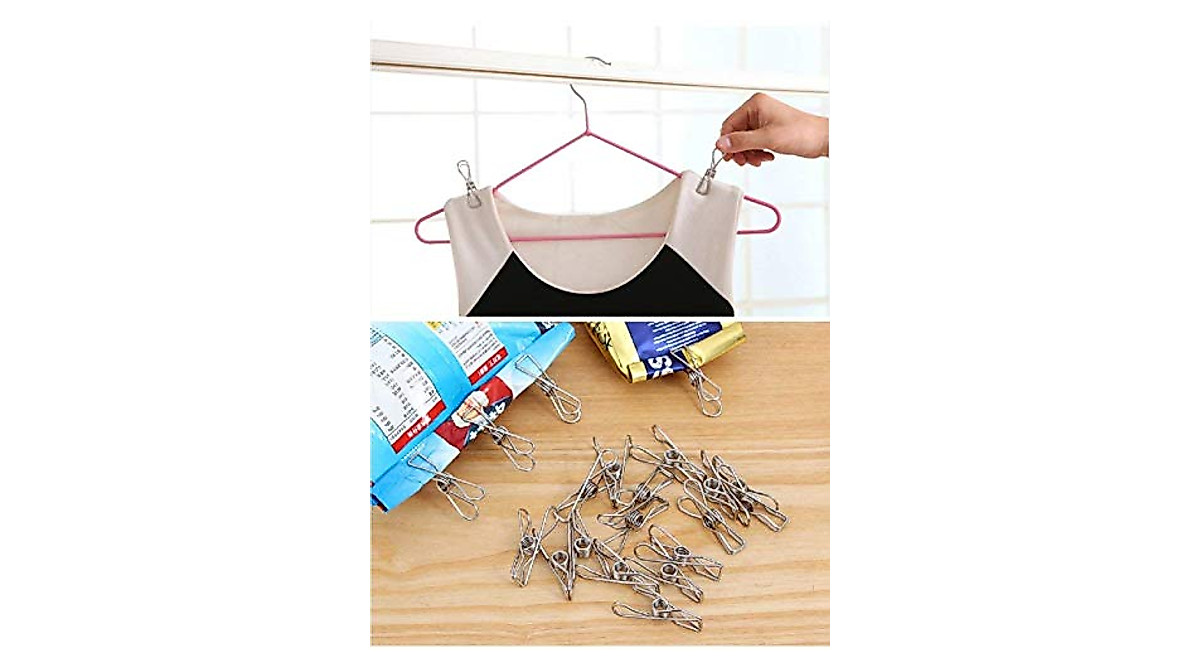 Stainless Steel Clothes Pins 40 Pack - Durable & Versatile