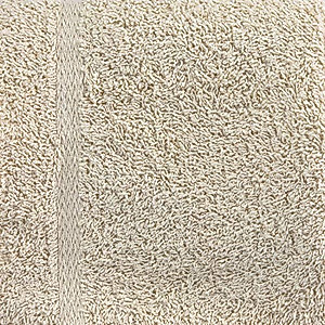 1888 Mills Crown Touch 100% Cotton, Microfiber Alternative, 24-Piece Utility Washcloth Set-Beige