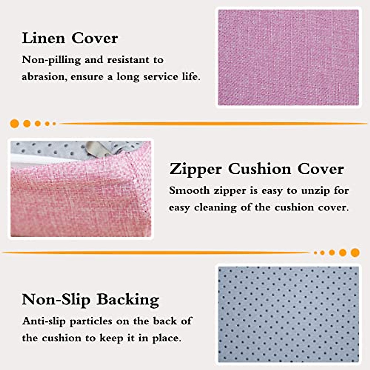 Viaplser Bay Window Seat Cushion Angled Trapezoid Shape Custom Indoor Outdoor Kitchen Bench Patio Furniture Long Sofa Chair Non-Slip Seating Pads Replacement