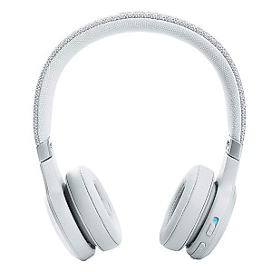 JBL Live 460NC - Wireless On-Ear Noise Cancelling Headphones with Long Battery Life and Voice Assistant Control - White (Renewed)